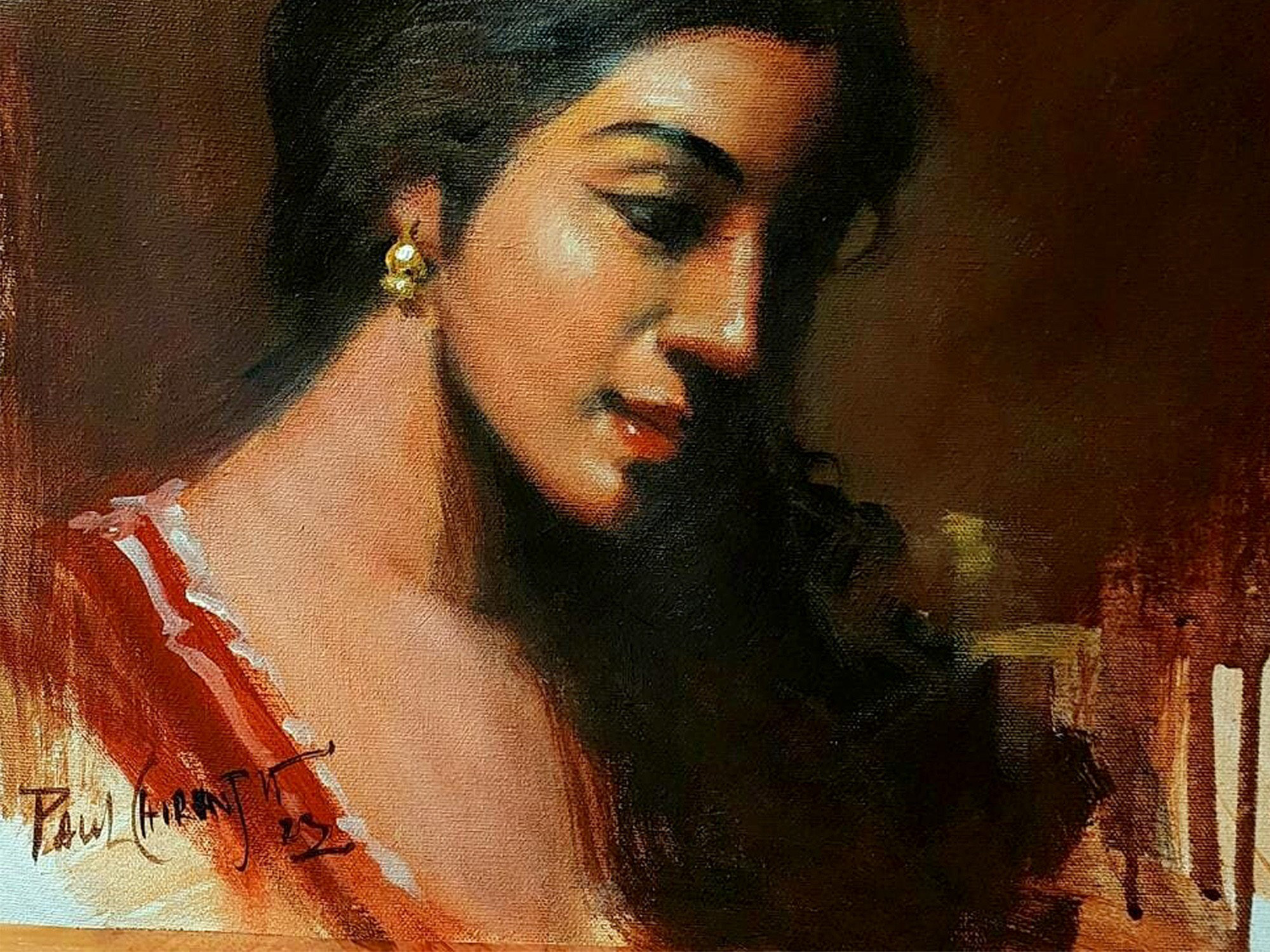 Exotic India Indian Beauty | Acrylic Painting On Canvas By Paul Chiranjit | Wayfair